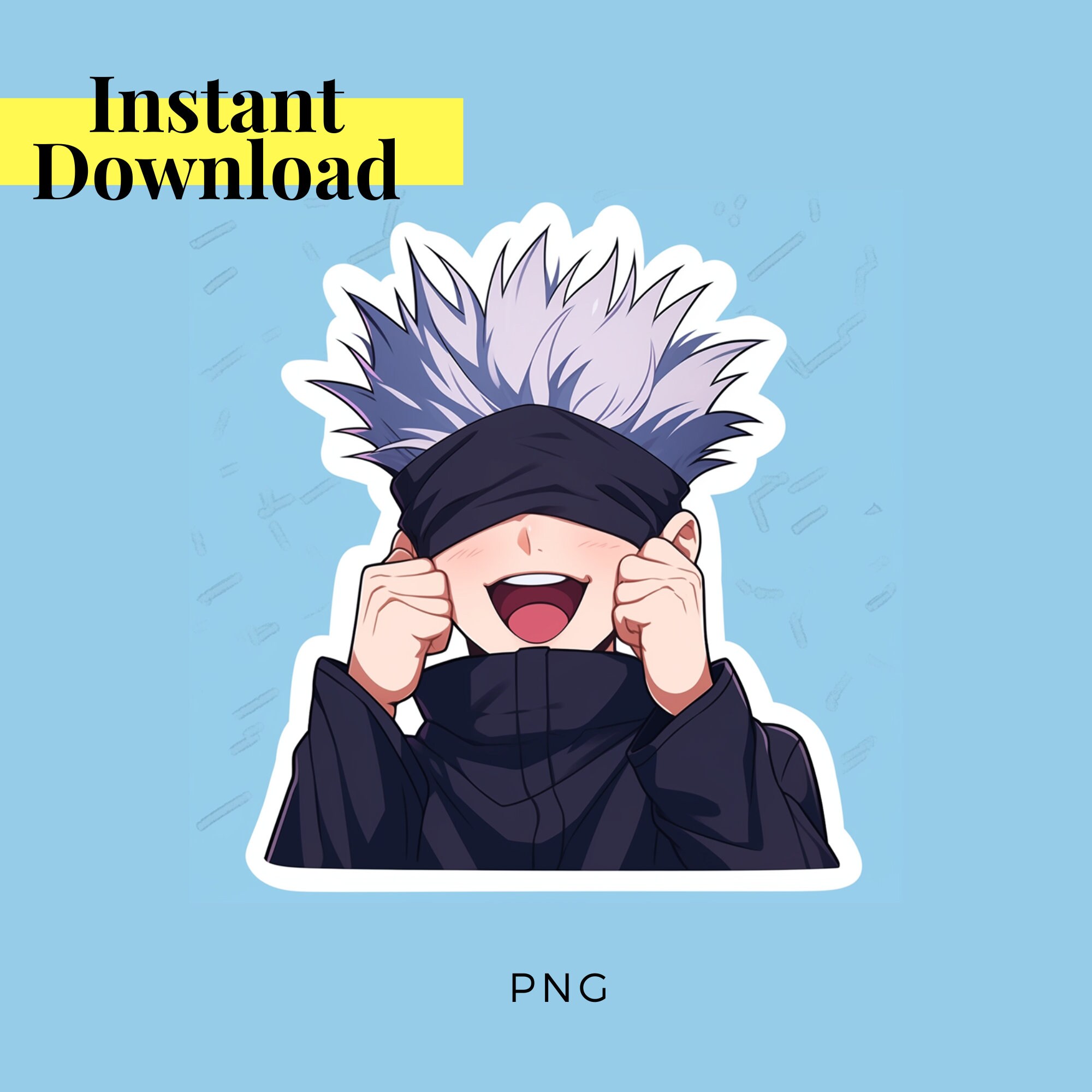 Cute Gojo Vector Art From Jujutsu Kaisen Instant Digital - Etsy