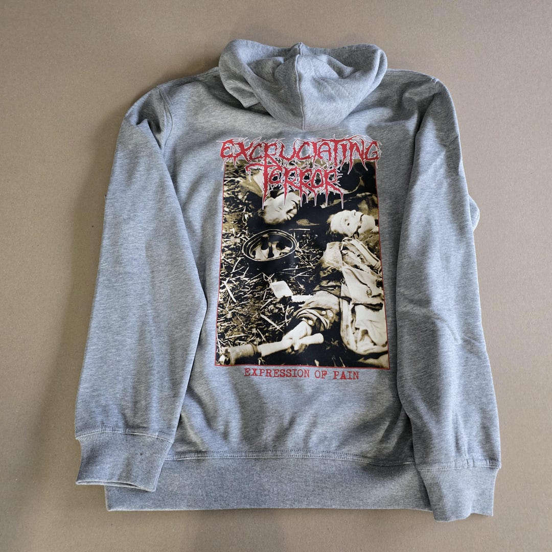 EXCRUCIATING TERROR – Expression of Pain – Zipper Hoodie - Etsy