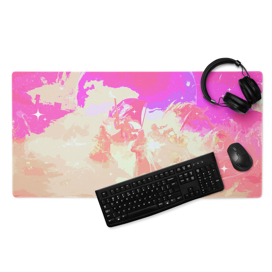 Kawaii Helldivers Gaming Mouse Pad Pink Sparkle Girly Gamer Desk Mat 2 ...