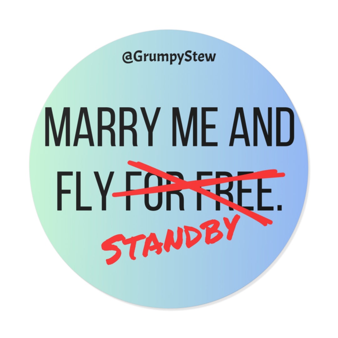 Marry Me and Fly Standby Round Vinyl Stickers - Etsy