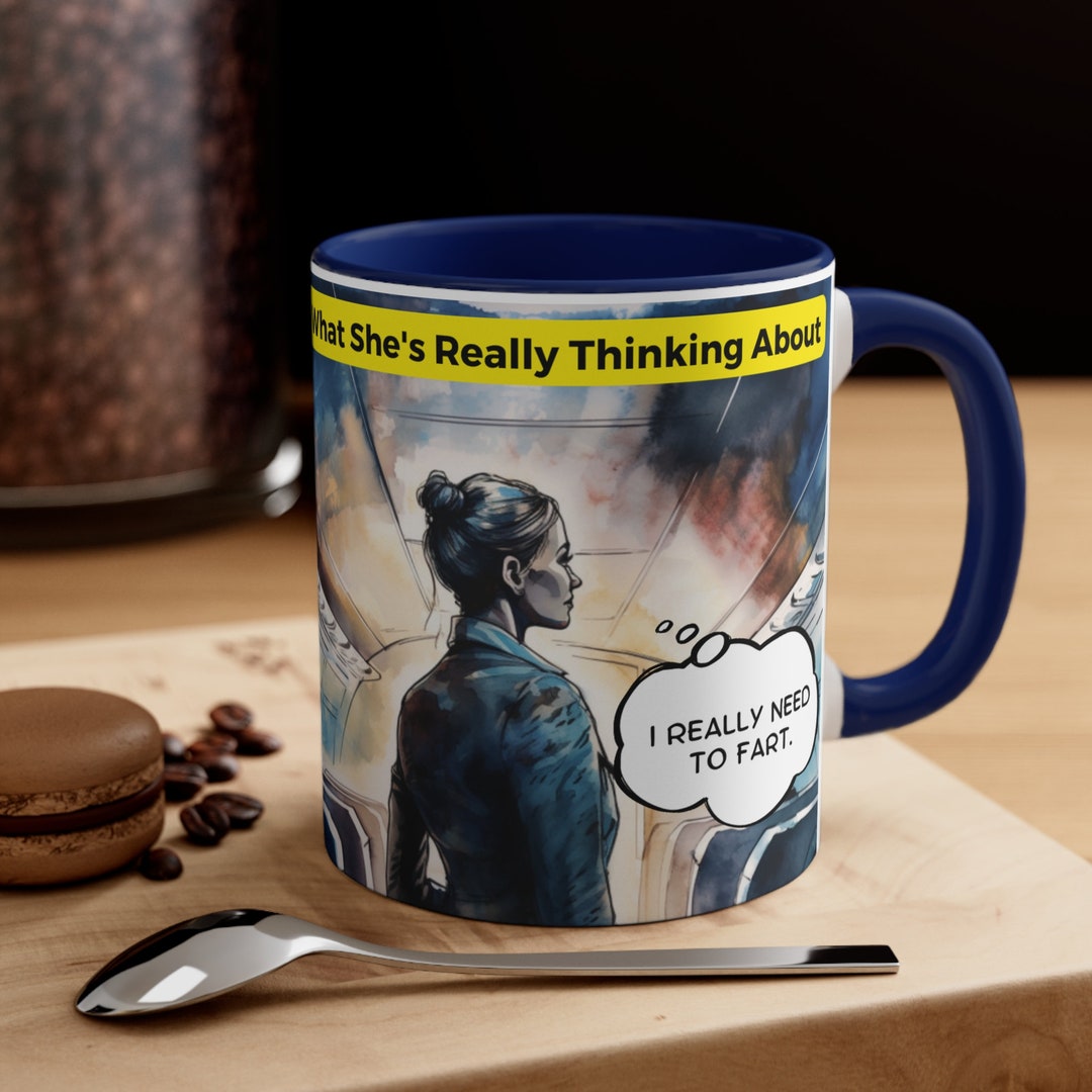 What She's Really Thinking Accent Coffee Mug, 11oz - Etsy
