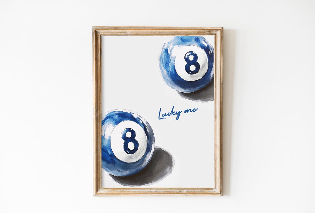 Blue 8 Ball Print: Trendy Y2K Dorm Decor (digital Download) - Etsy