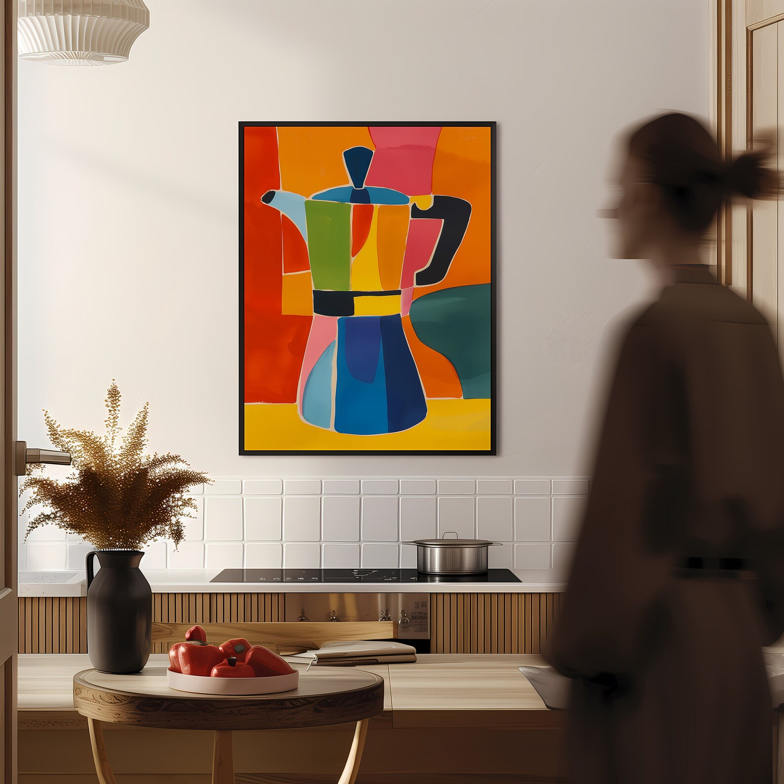 Colorful Moka Pot Print: Retro Italian Coffee Art (digital Download) - Etsy