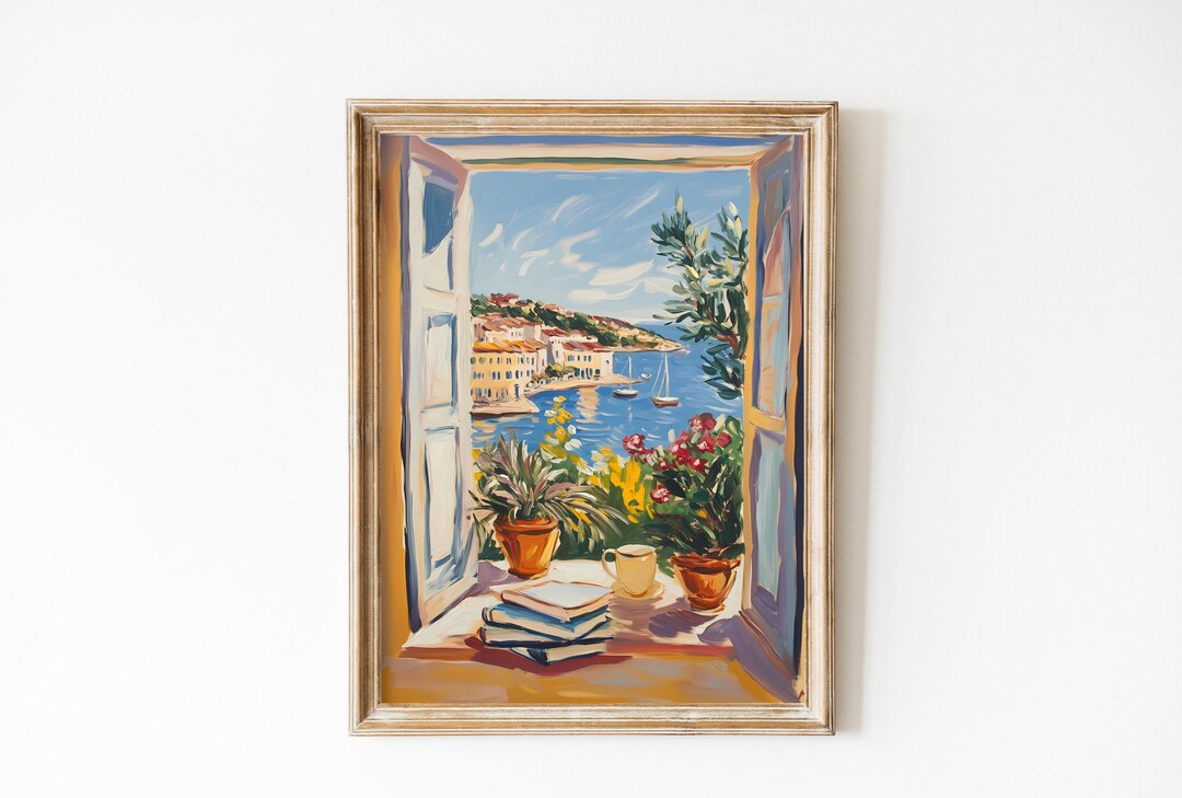 Matisse Open Window Print: Fauvism Coastal Balcony (digital Download ...