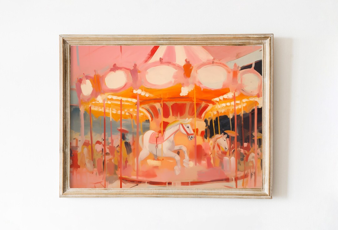 Whimsical Carousel Printable Art for Kids Room Decor - Etsy