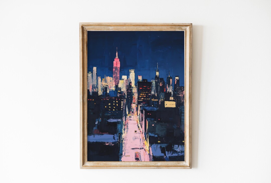 Tokyo Night Cityscape Poster, Japan Travel Print, Retro Japanese Print ...