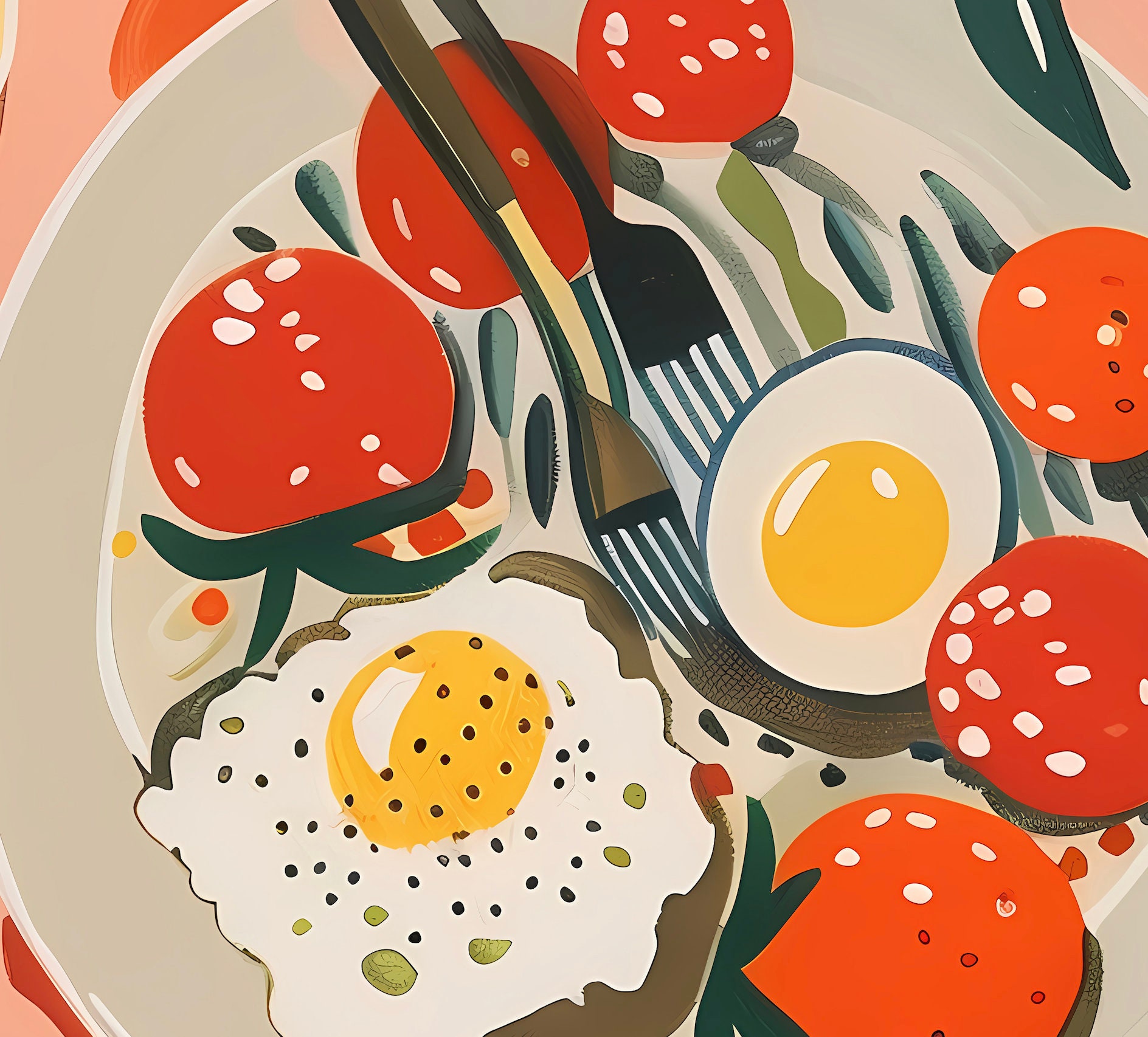 Pasta Printable Food Poster Instant Download Kitchen Wall Art Gift for ...