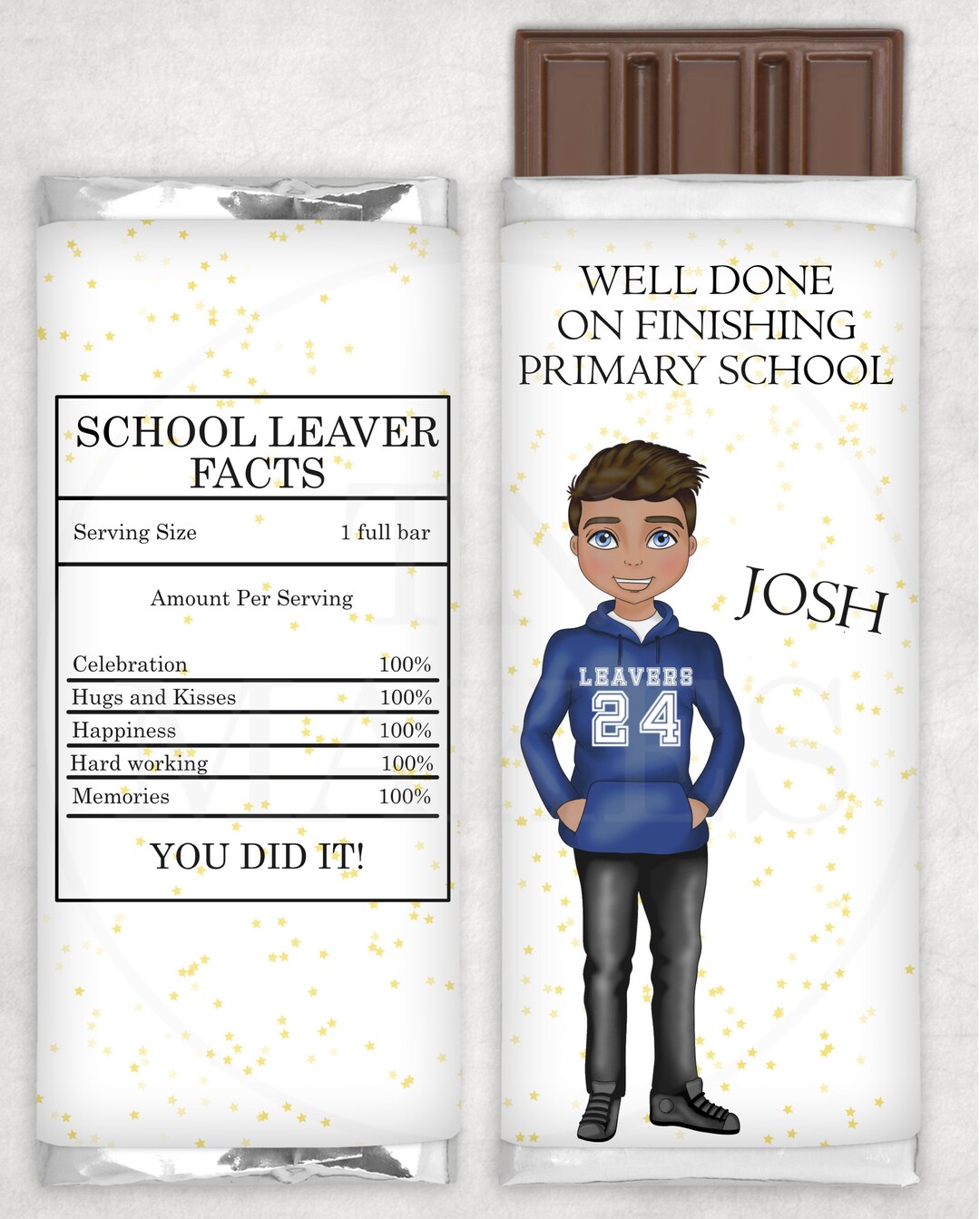 School Leavers Chocolate Bar Wrapper Year 6 Leavers Wrapper Only ...