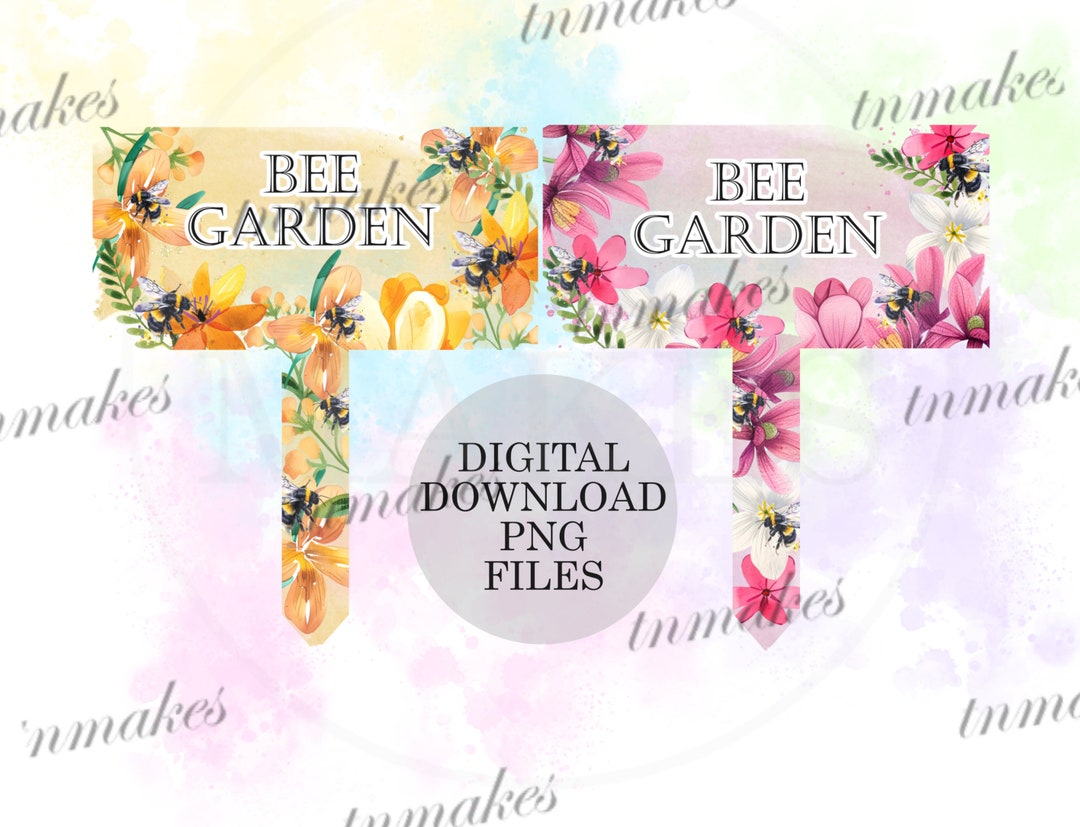 Bee Garden Sign PNG Bee Garden Sign Digital Download 2 Pngs - Etsy UK