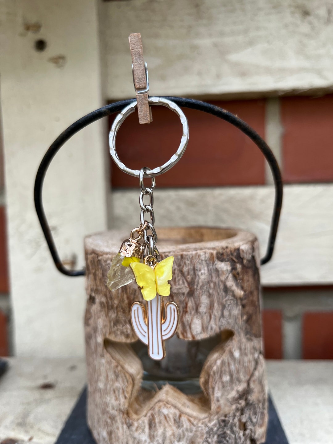 Key Ring, Key Charm, Cactus, Cherry, Crystal, Butterfly, Swans, Green ...