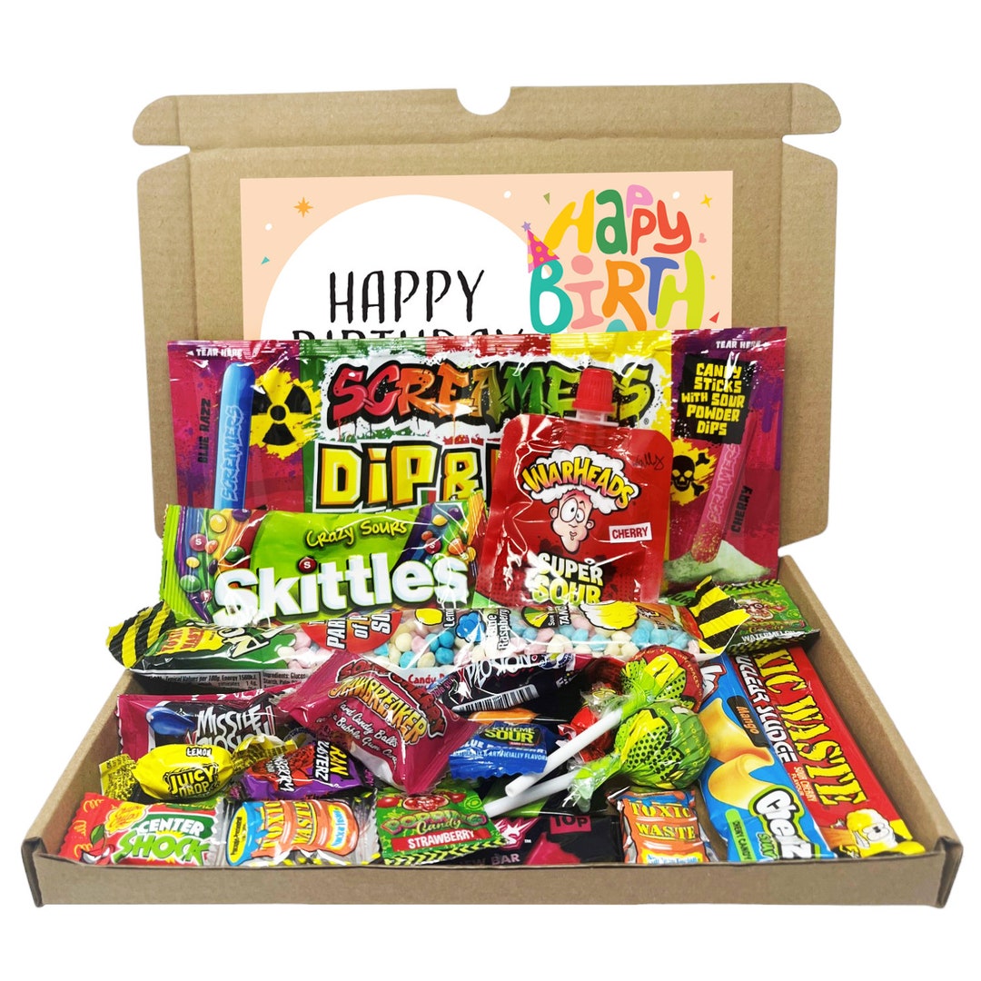 Sour Sweets Personalised Letterbox Gift Hamper Box Perfect for a Treat ...