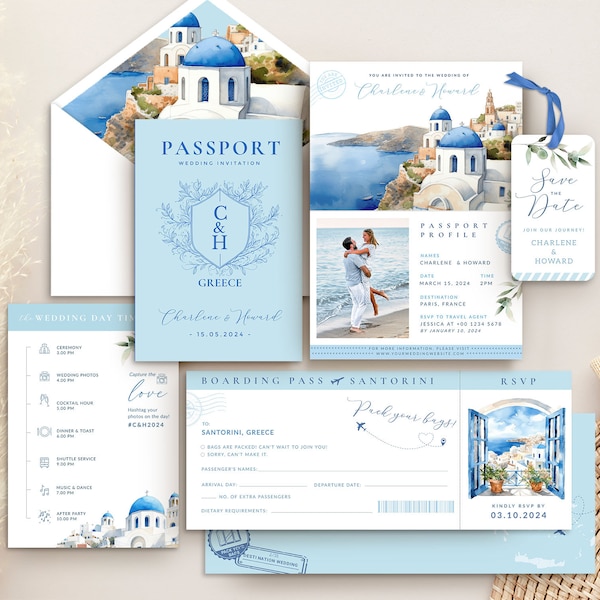 Greek Wedding Invitation - Etsy