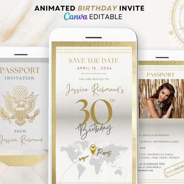 50th Destination Birthday Invitation - Etsy