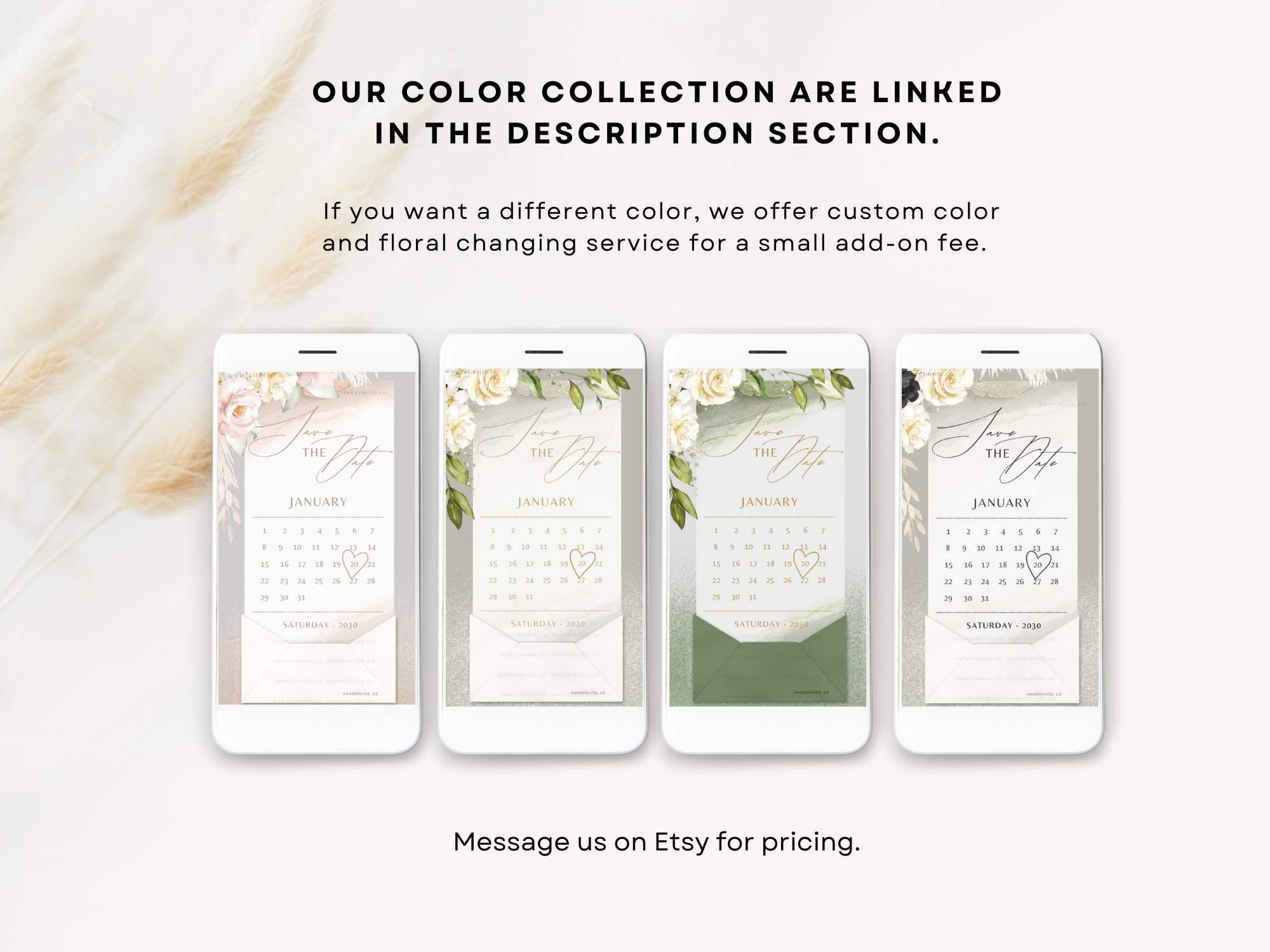 Digital Save the Date Template Canva Electronic Save the Date ...