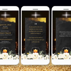 Memorial Template Memorial Invitation Funeral Template Funeral Service ...