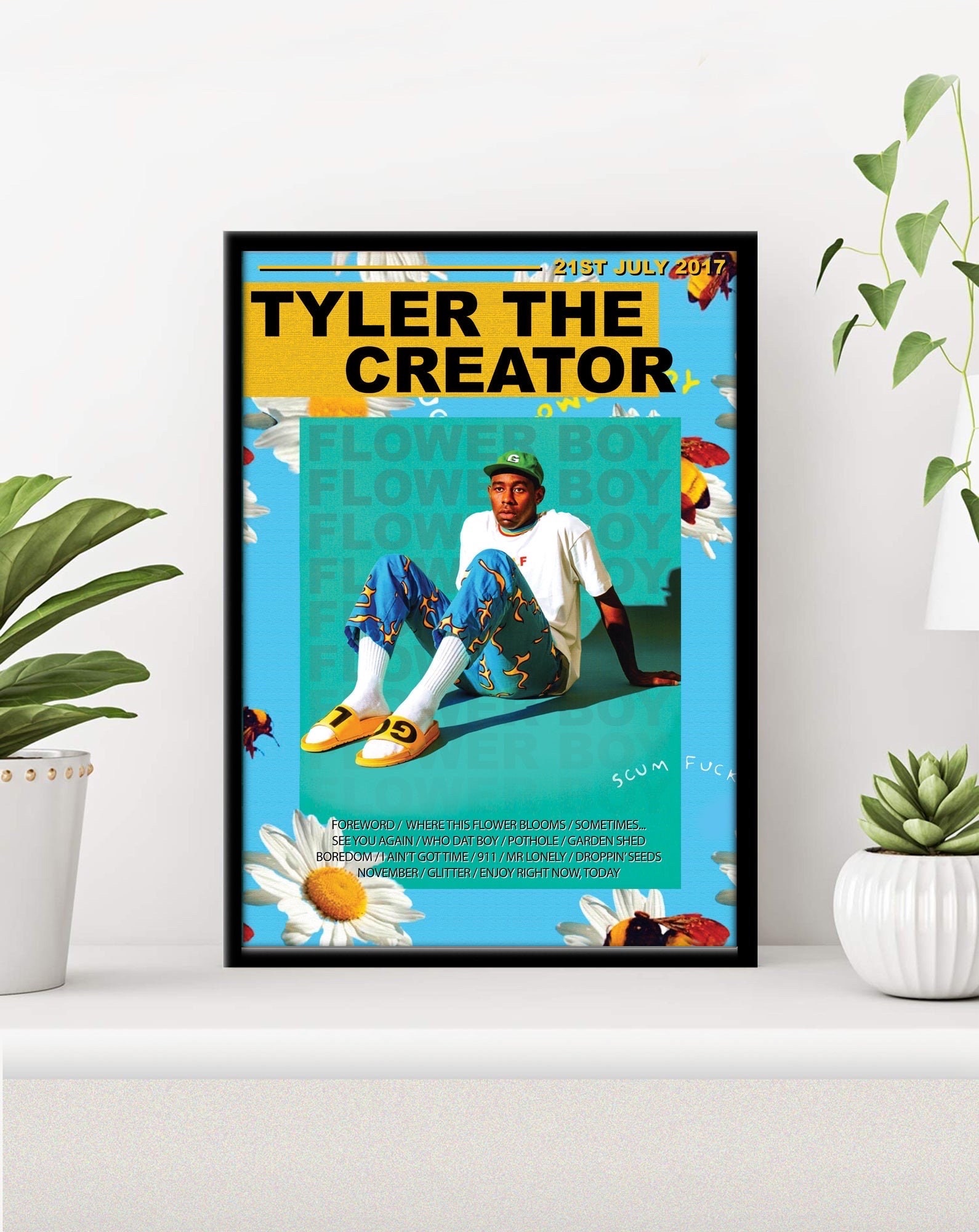 SALE Tyler, the Creator Flower Boy A3 Poster Album Posters Wall Art ...