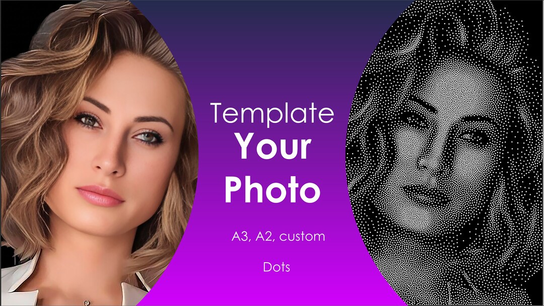 Your Photo. Template for Rhinestone Layout, A2, 1 Colors. Dots - Etsy