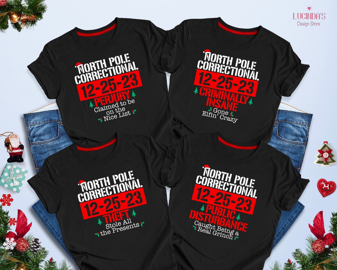 North Pole Christmas Matching Family Tshirt,custom North Pole ...