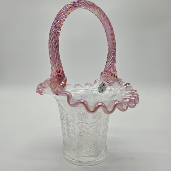 Fenton Glass Basket - Etsy