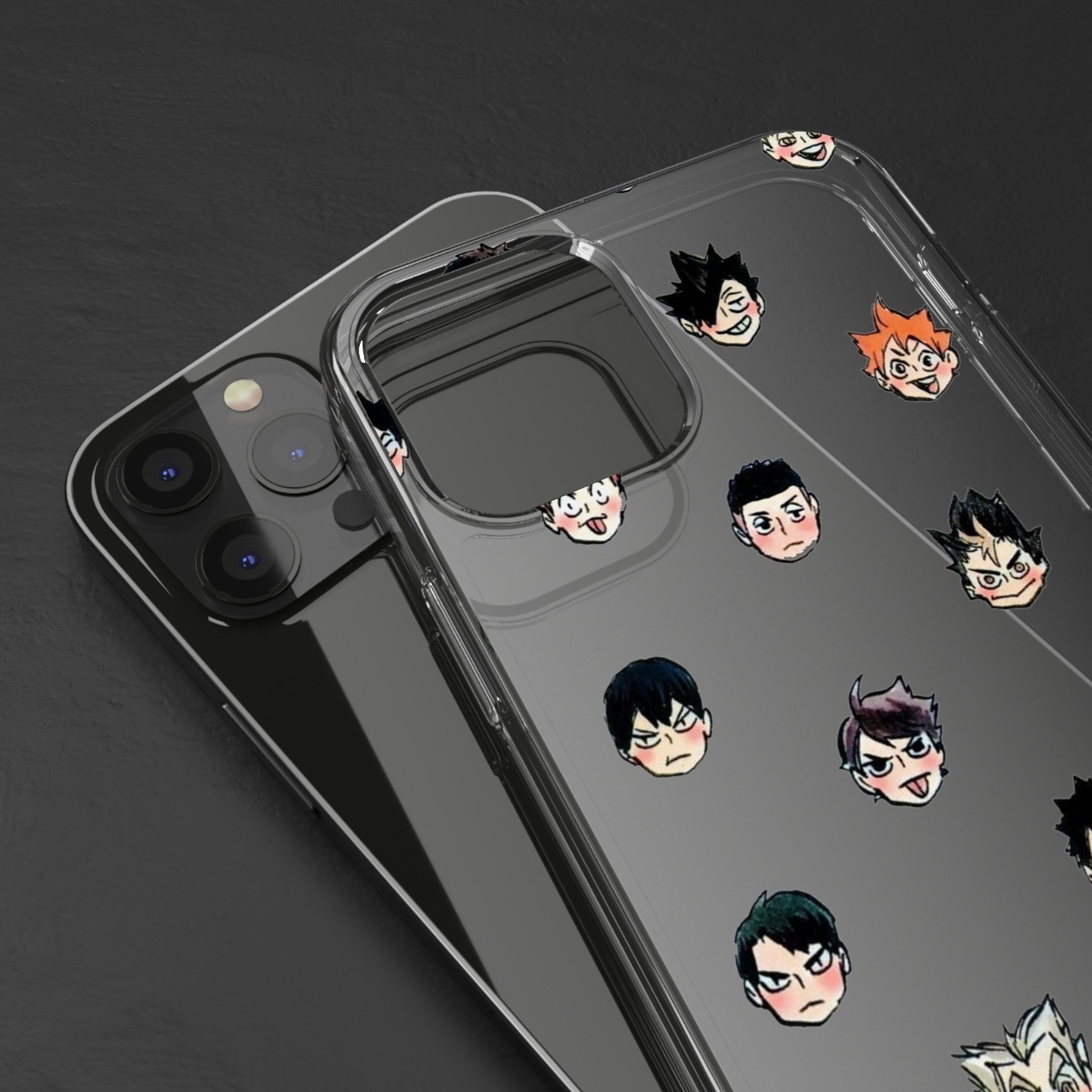 Clear Resistant Haikyuu Themed Cases Chibi Haikyuu Heads - Etsy