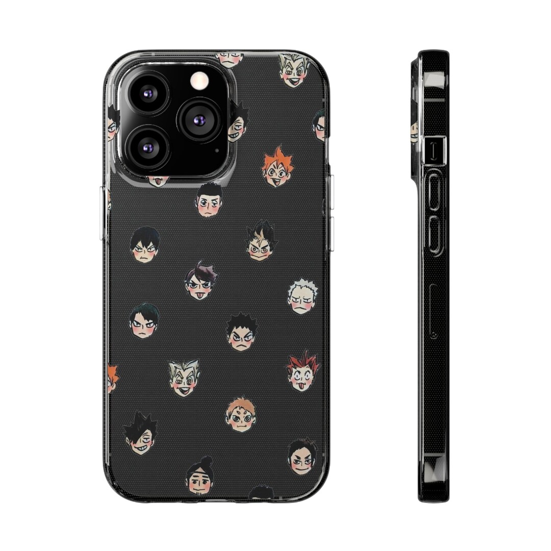Haikyuu Themed Soft Transparent Phone Case Chibi Haikyuu Character ...