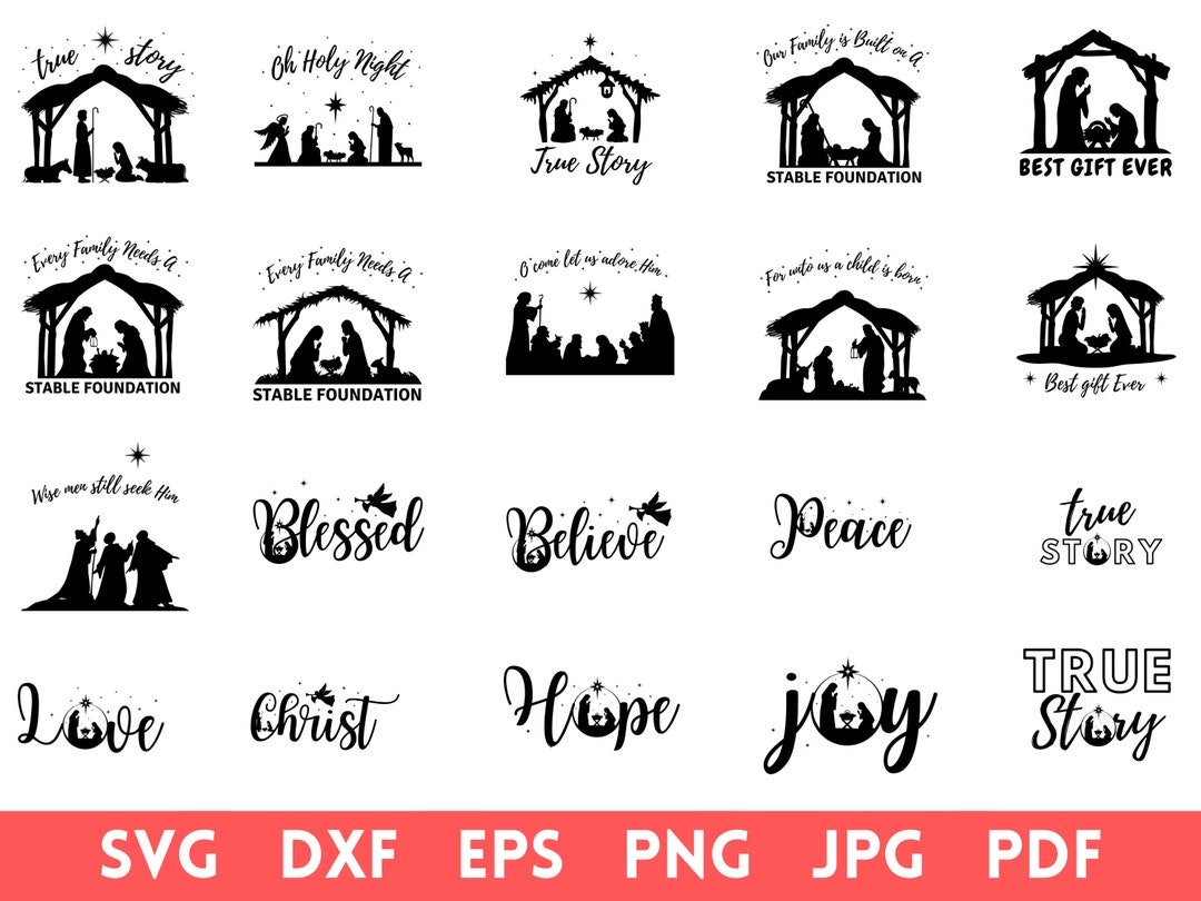Nativity SVG Bundle,christmas Svg,christmas Decoration,clip Art,vector ...