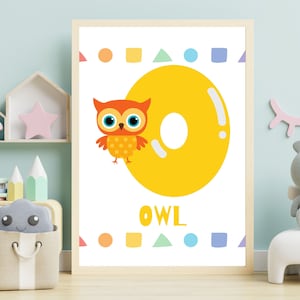 Rainbow Alphabet Print, ABC Poster, Nursery Alphabet Printable Wall Art ...