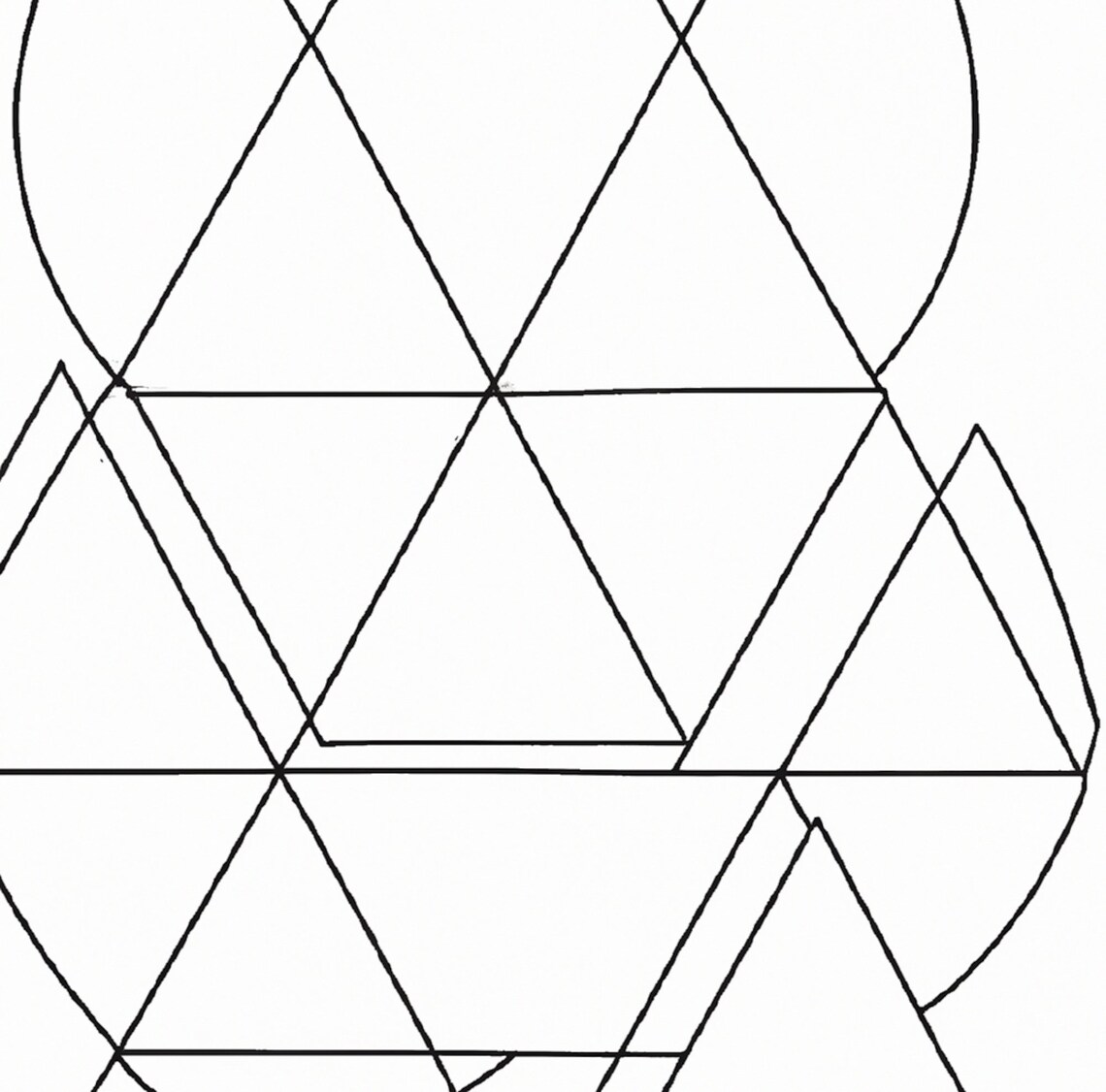 Printable: Adult Coloring Kid Friendly Geometric Shape Art - Etsy