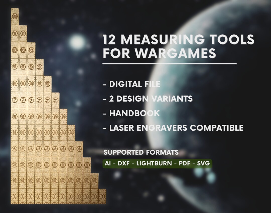 Ensemble De 12 Règles De Mesure Style Espace De 1 à 12 Pouces Pour Jeux ...