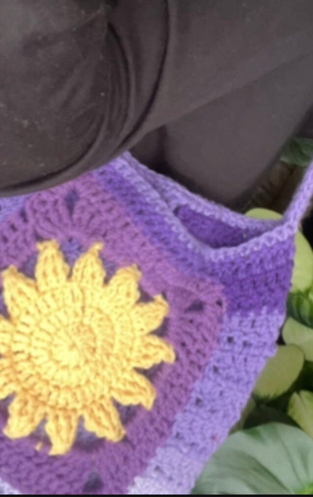 Sun CROCHET Tote Bag Crochet, Granny Square, Crochet Pattern, Diy - Etsy
