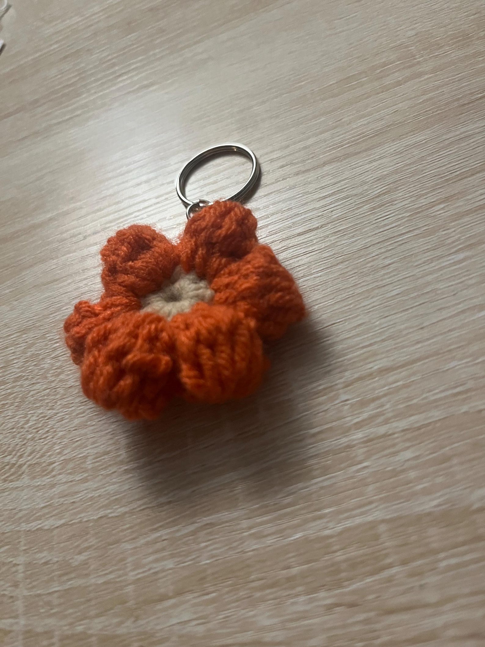 Orange Peel Flower Keychain | Crochet Accessory for Bag - Etsy