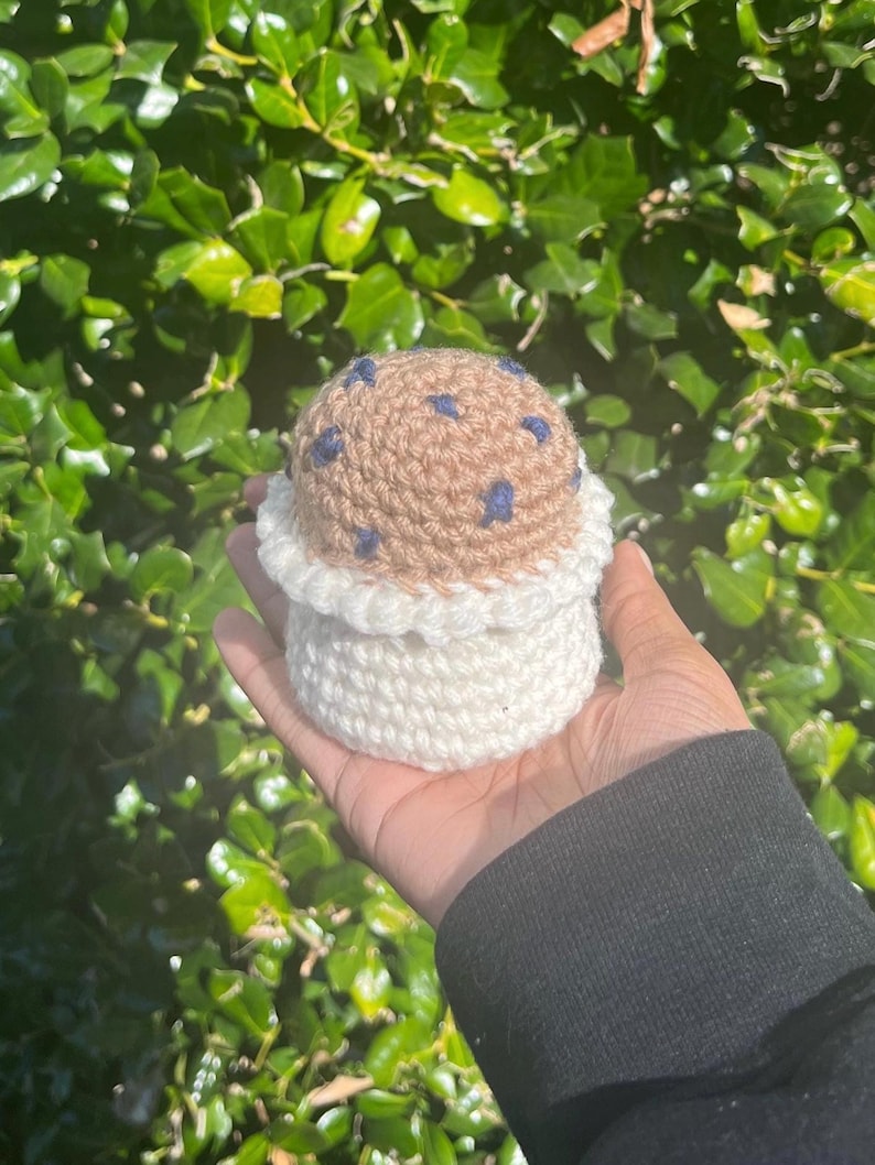 Blueberry Muffin Plushie Crochet Blueberry Muffin Decor Crochet Room ...
