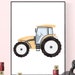 Tractor Watercolour Print, Tractor Nursery, Construction Vehicle Decor ...