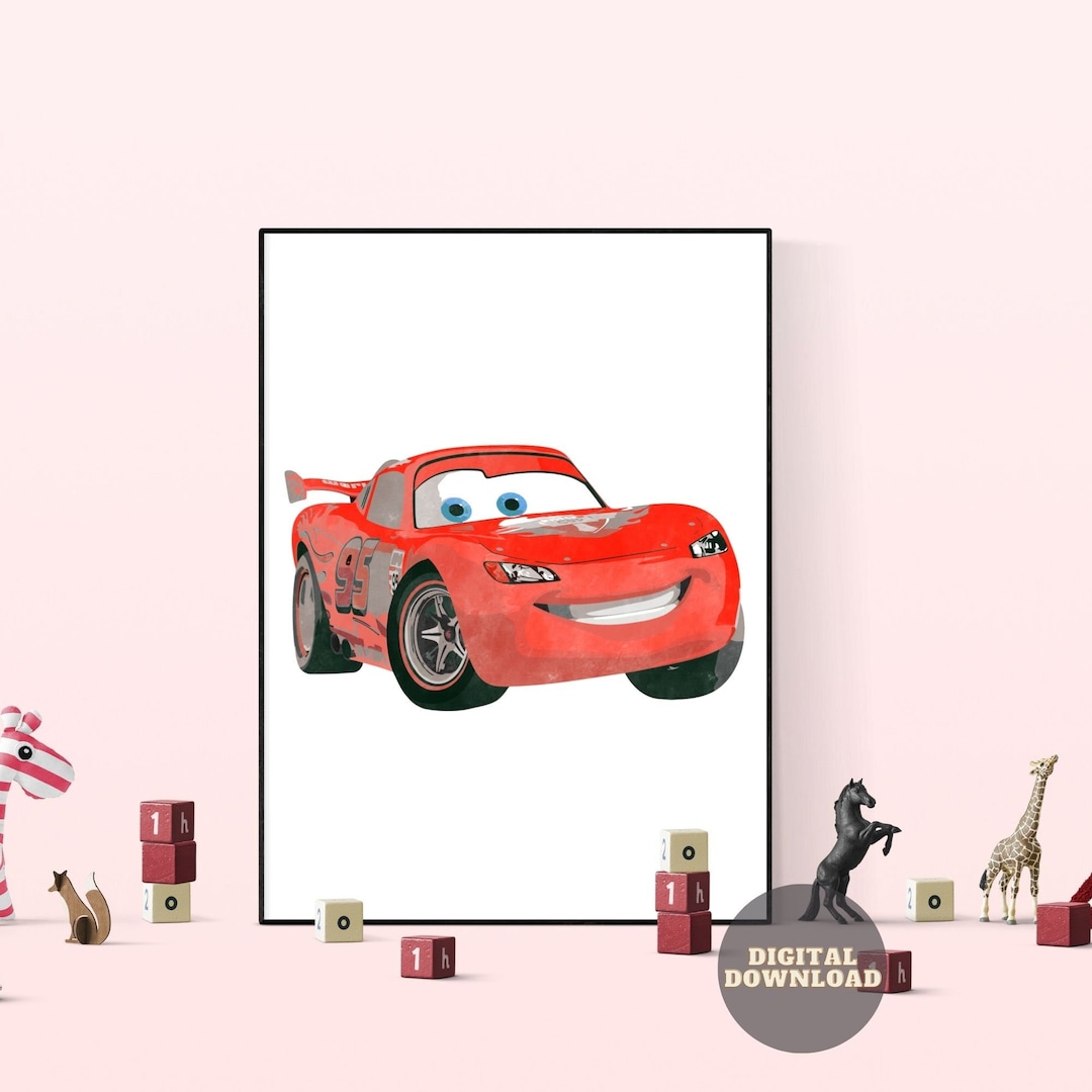 Lightning Mcqueen Disney Pixar Cars Disney Cars Print - Etsy