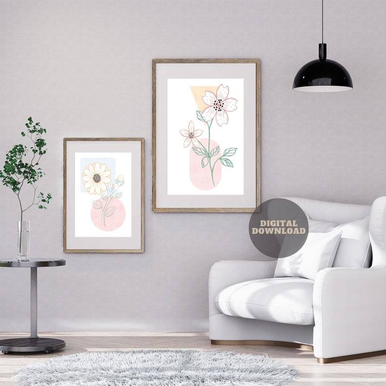 Printable Flower Posters, Flower Wall Art, Artful Dainty Flowers, Rose ...