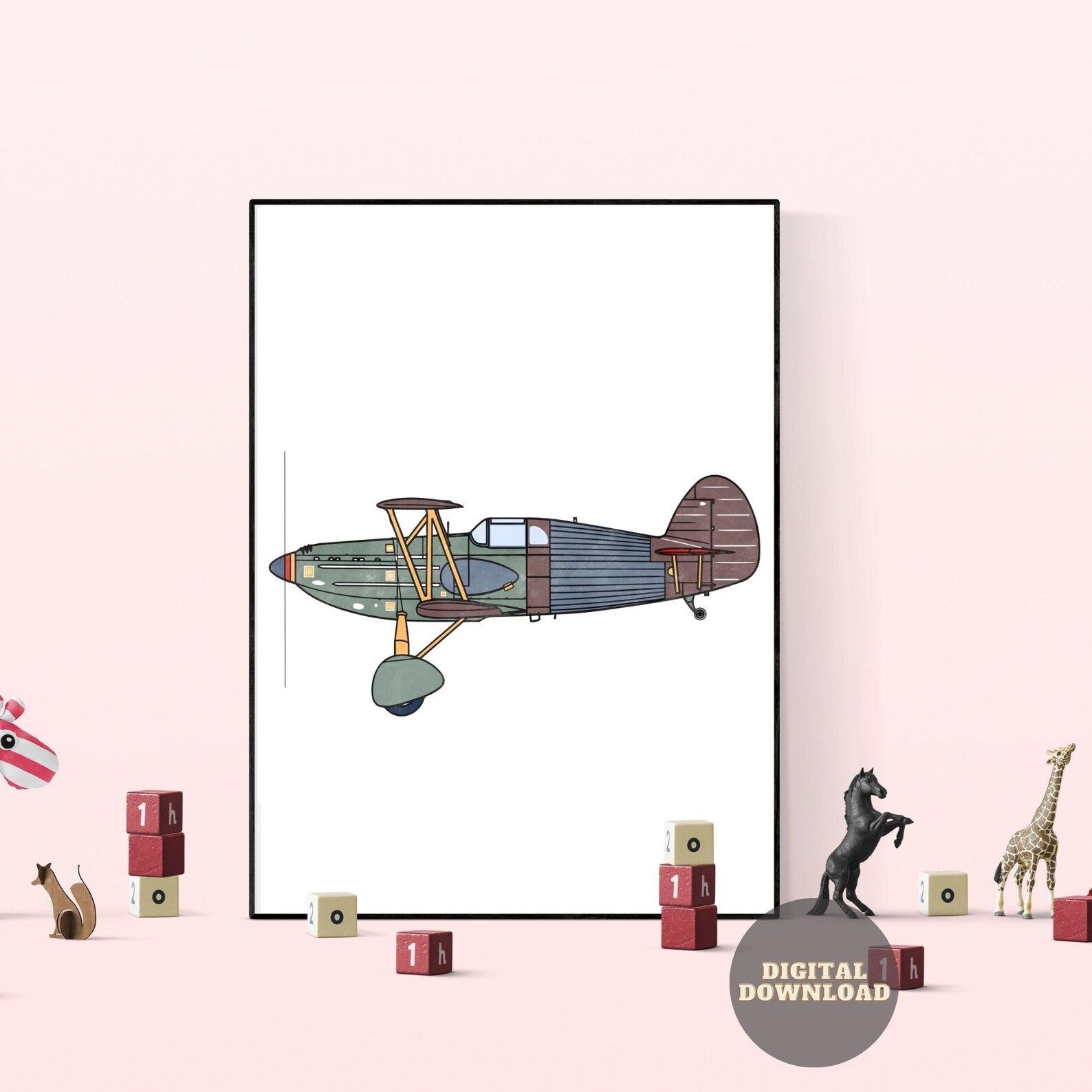 Vintage Plane Set, Vintage Plane Prints - Set of 3 - Printable Plane ...