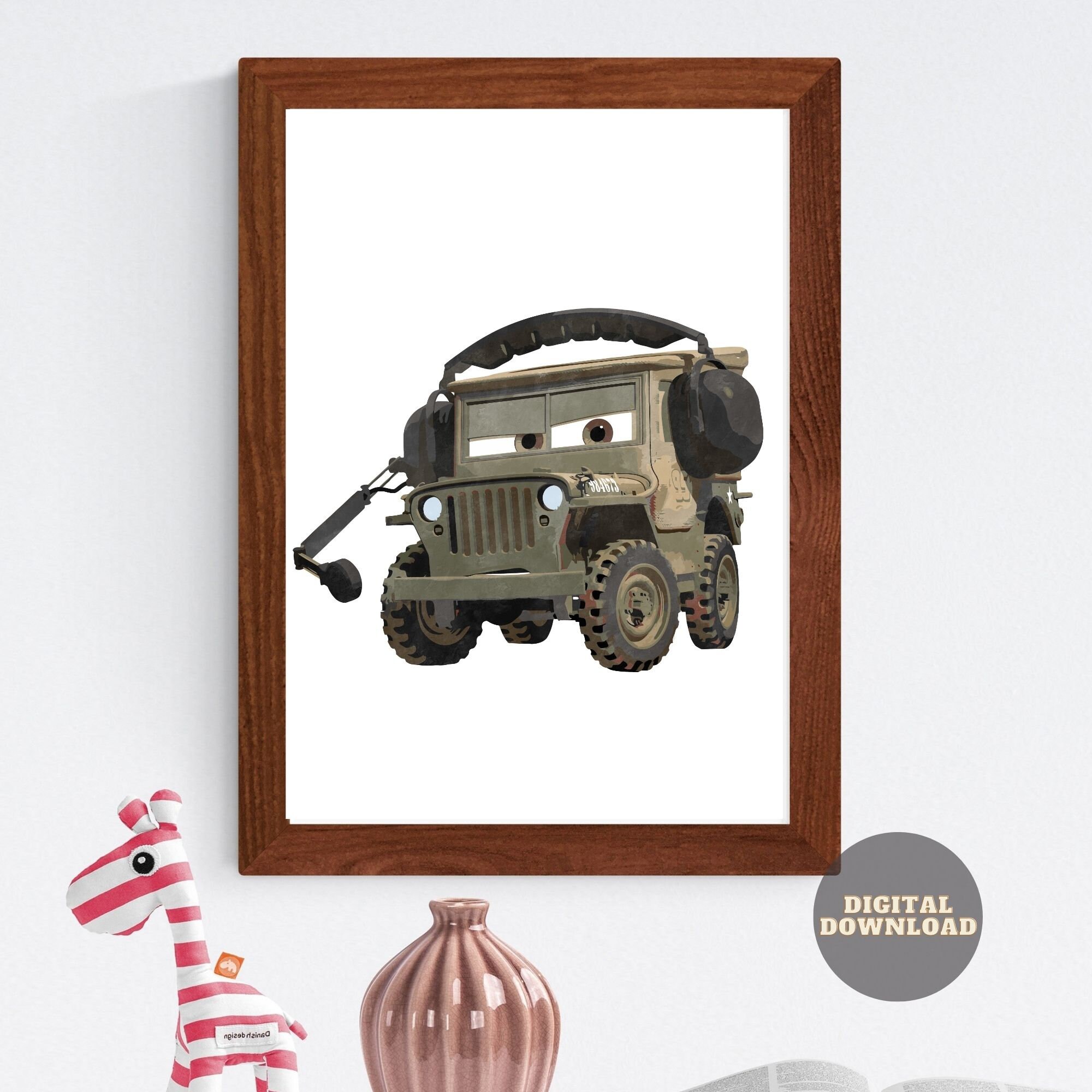 Sarge, Disney Pixar Cars, Disney Cars Print, Disney Cars Poster, Cars ...