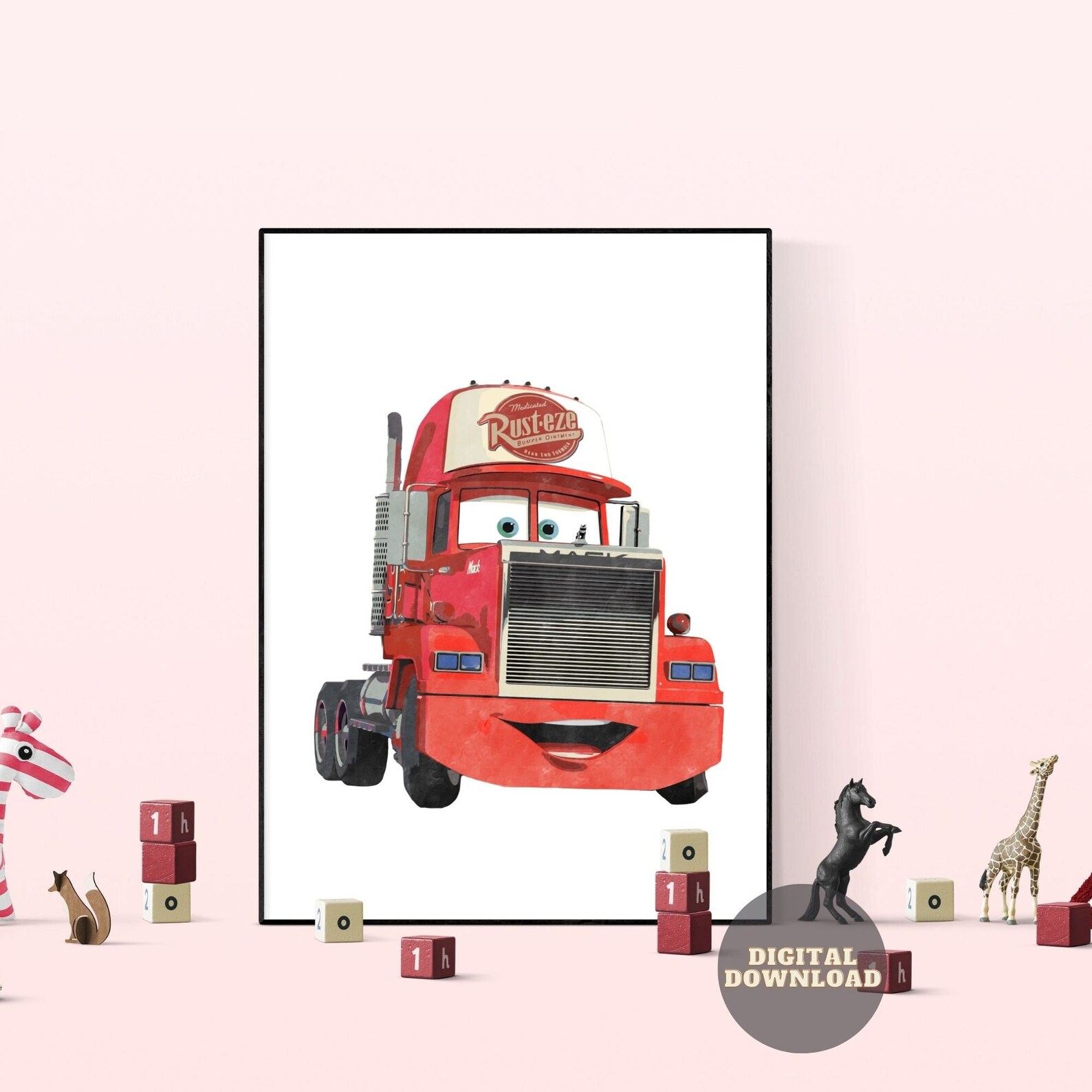 Mack, Disney Pixar Cars, Disney Cars Print, Disney Cars Poster, Cars ...