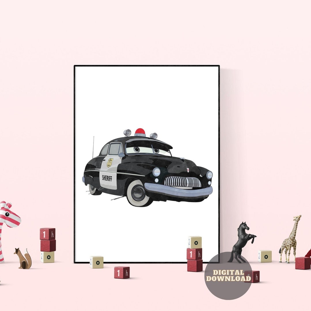 Sheriff, Disney Pixar Cars, Disney Cars Print, Disney Cars Poster, Cars ...