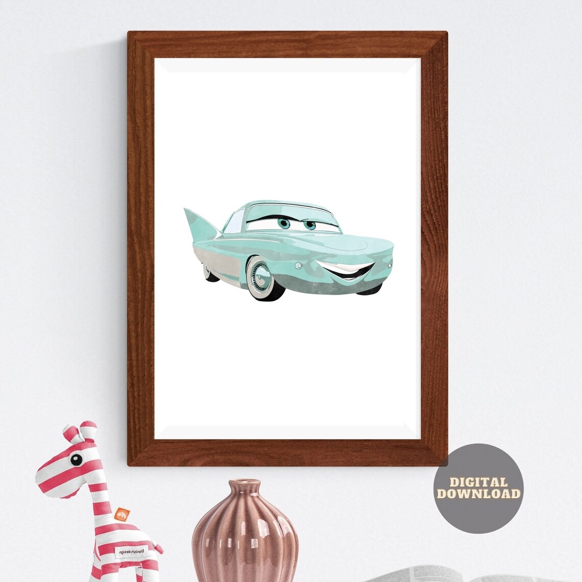 Flo Disney Cars, Disney Pixar Cars, Printable Art, Watercolor Disney ...