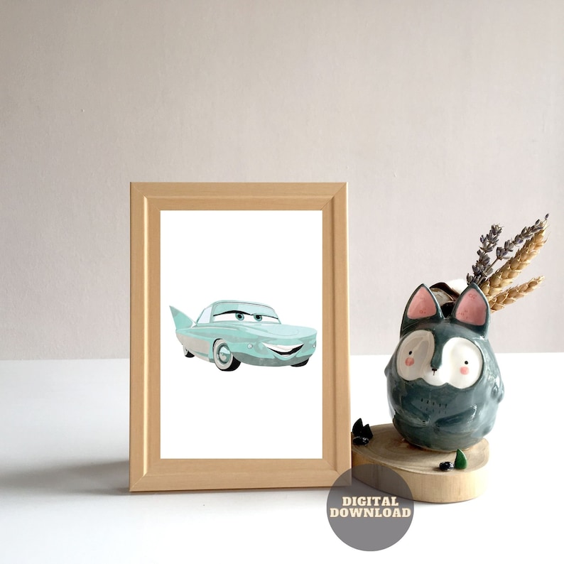 Flo Disney Cars, Disney Pixar Cars, Printable Art, Watercolor Disney ...