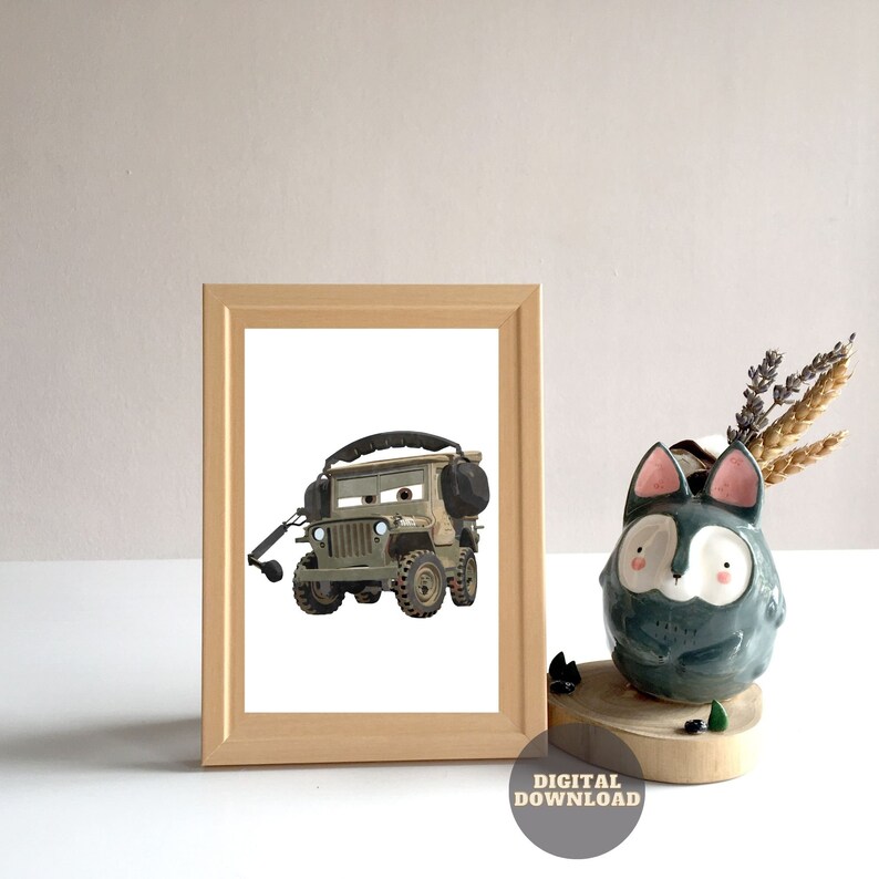 Sarge, Disney Pixar Cars, Disney Cars Print, Disney Cars Poster, Cars ...