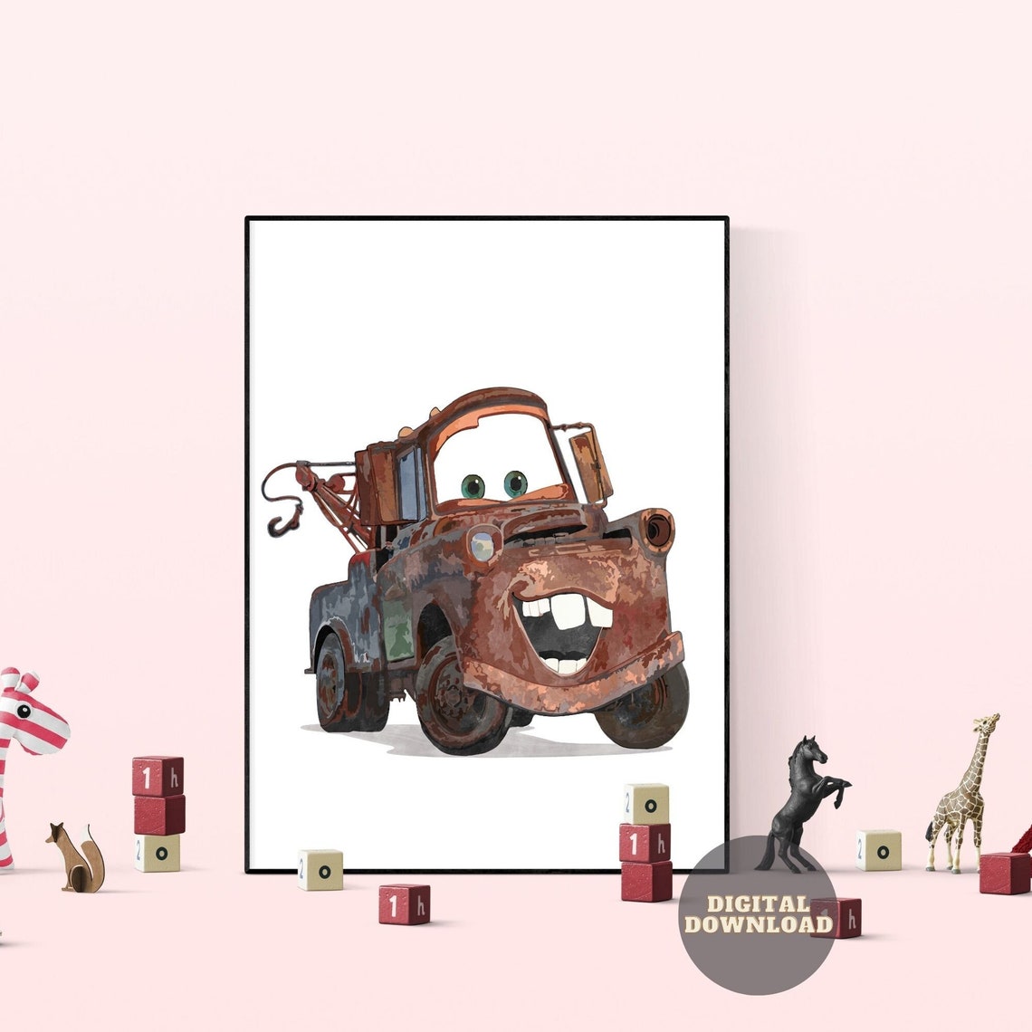 Tow Mater, Disney Pixar Cars, Disney Cars Print, Disney Cars Poster ...