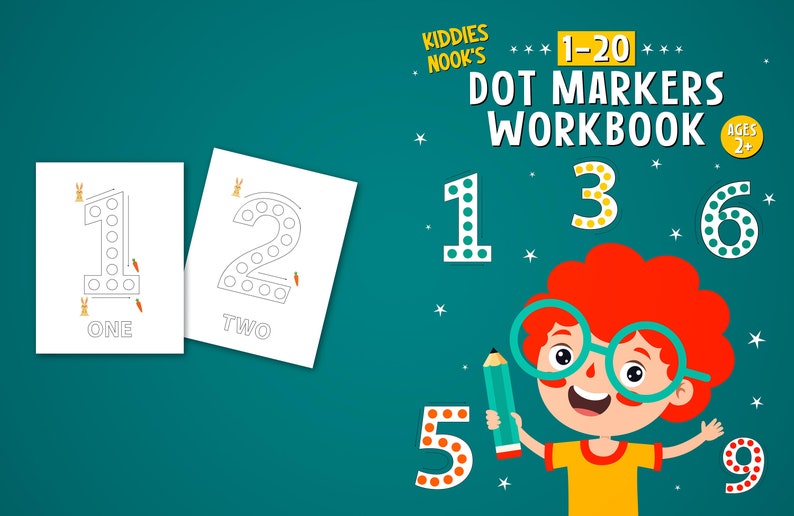 Numbers 1-20 Dot Markers Workbook| Preschool | Printable Worksheets ...