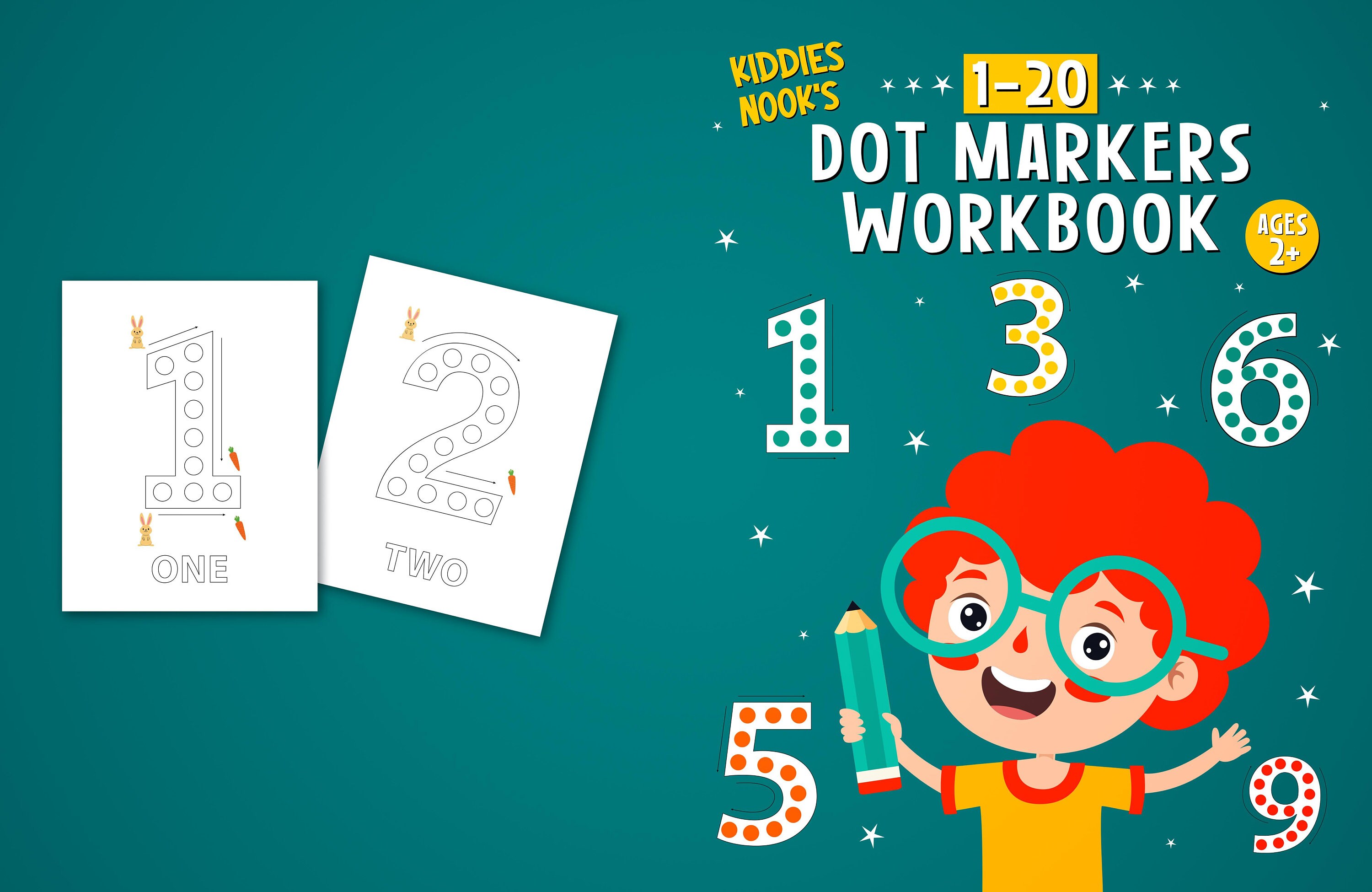 Numbers 1-20 Dot Markers Workbook| Preschool | Printable Worksheets ...