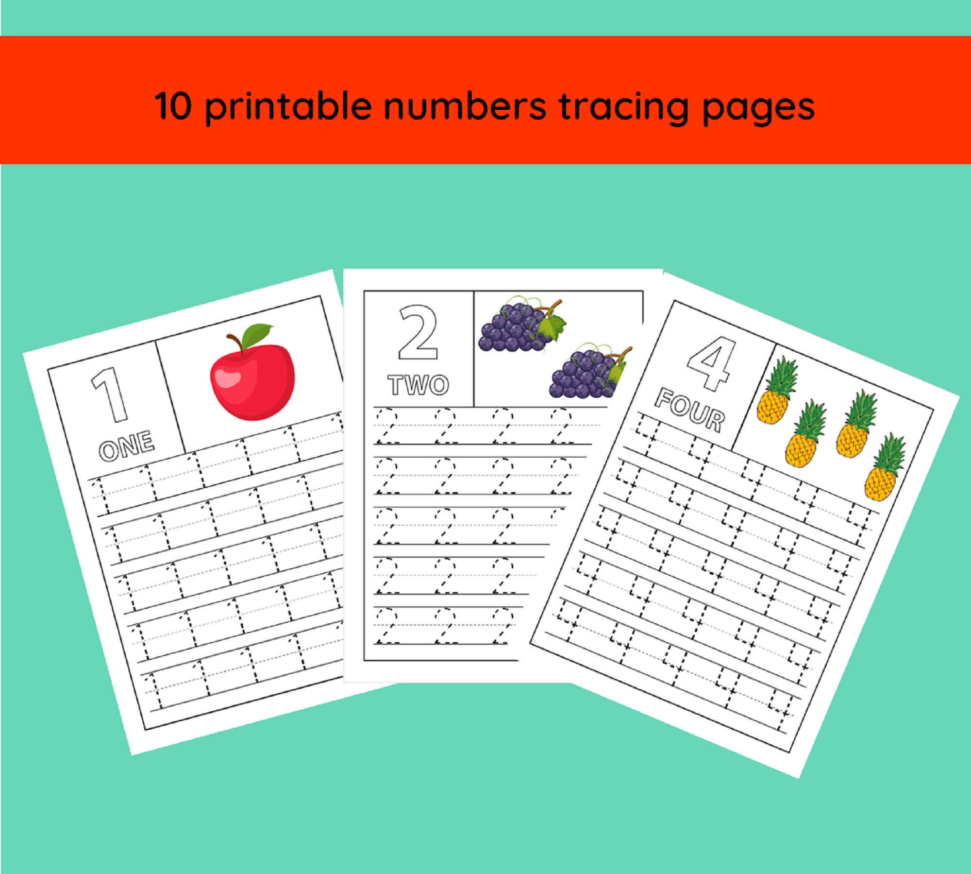 Number Tracing and Counting Book| 1- 10 | Printable Worksheet ...