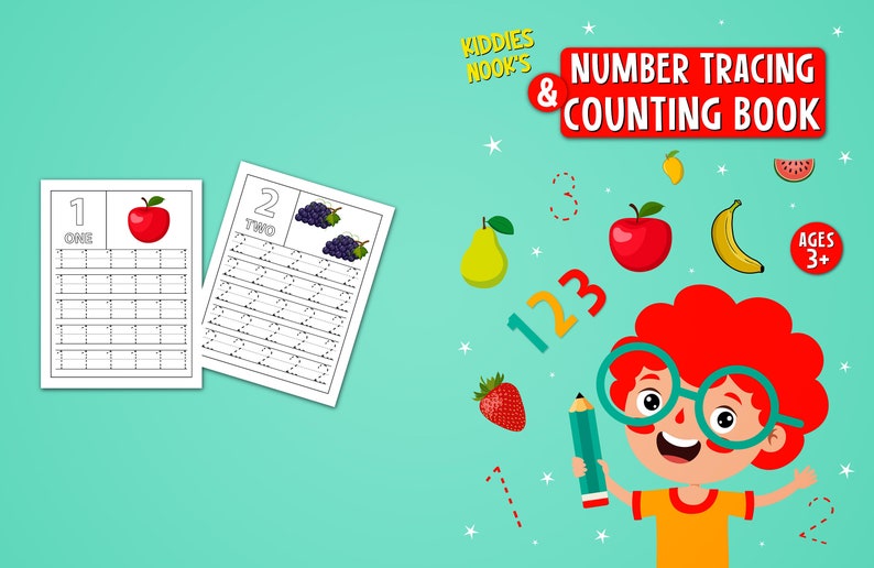 Number Tracing and Counting Book| 1- 10 | Printable Worksheet ...