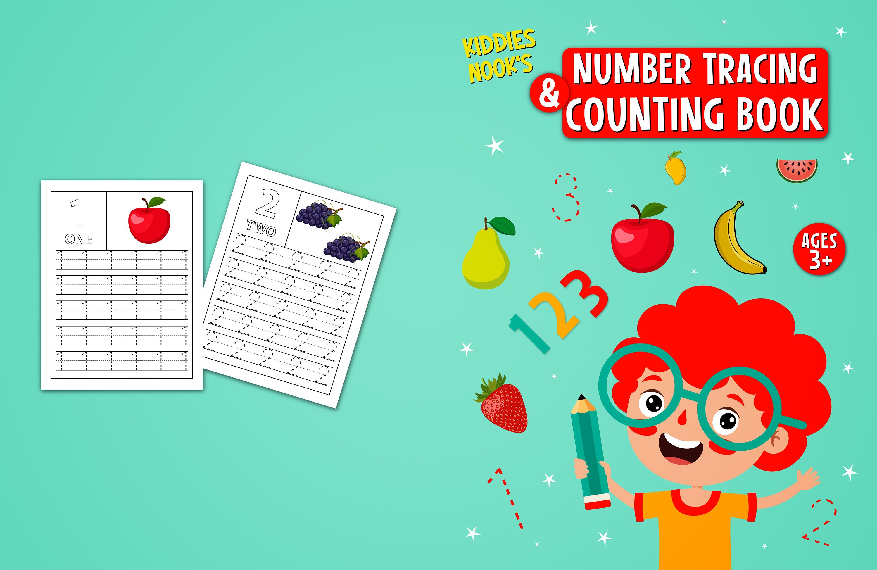 Number Tracing and Counting Book| 1- 10 | Printable Worksheet ...