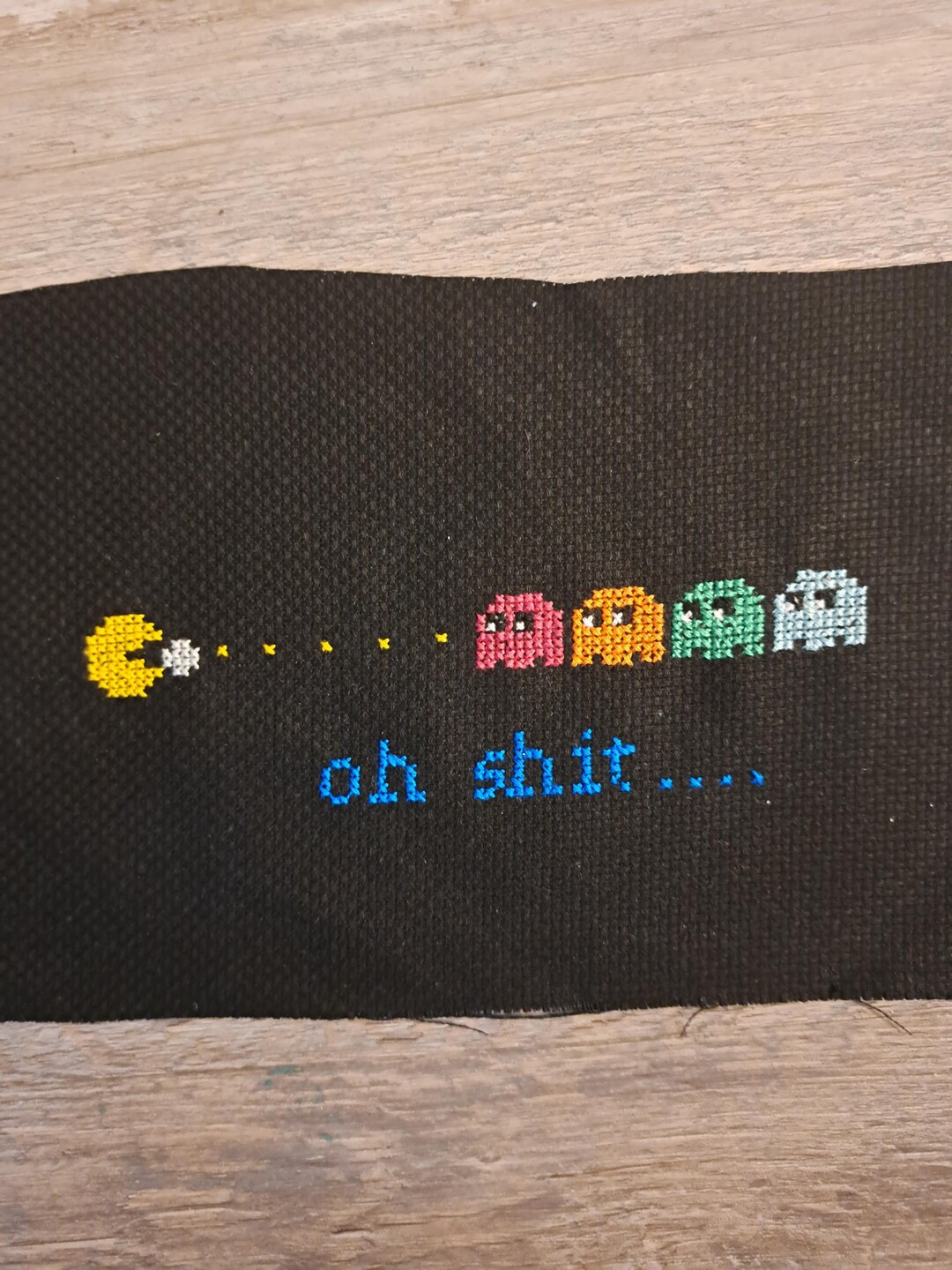 Pacman Completed Cross Stitch, Fiber Art - Etsy
