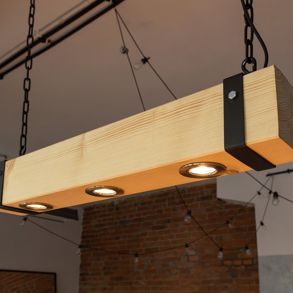 Wooden Hanging Lamp - Etsy